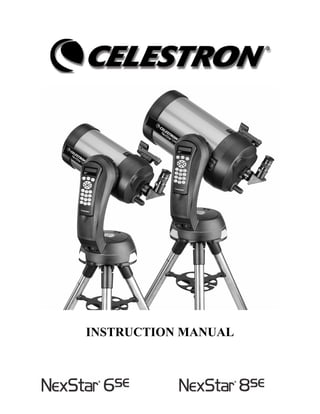 Instruction Manual | Celestron NexStar 6SE/8SE Telescopes | Optics ...