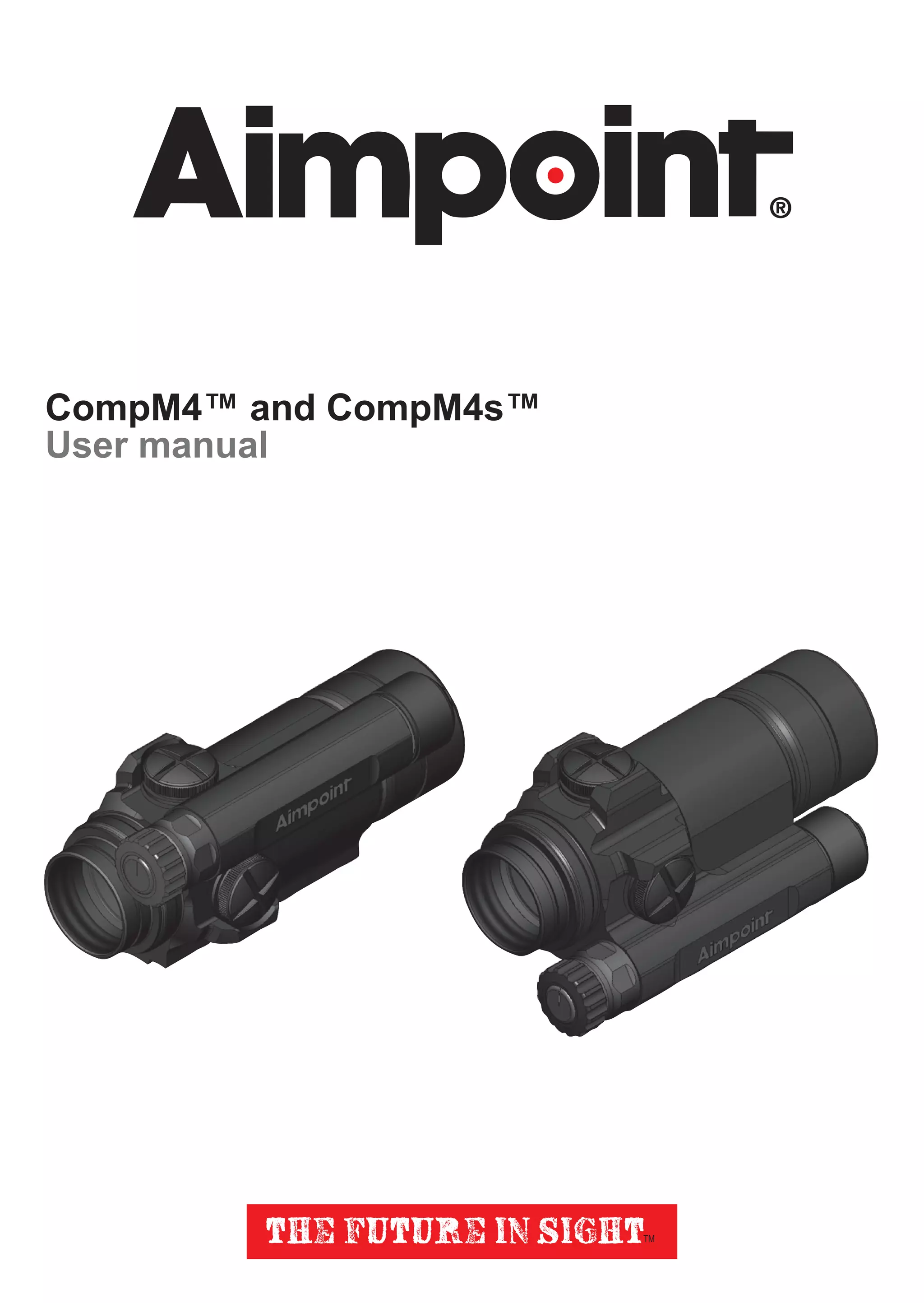 Instruction manual | Aimpoint CompM4 and CompM4s | Optics Trade | PDF