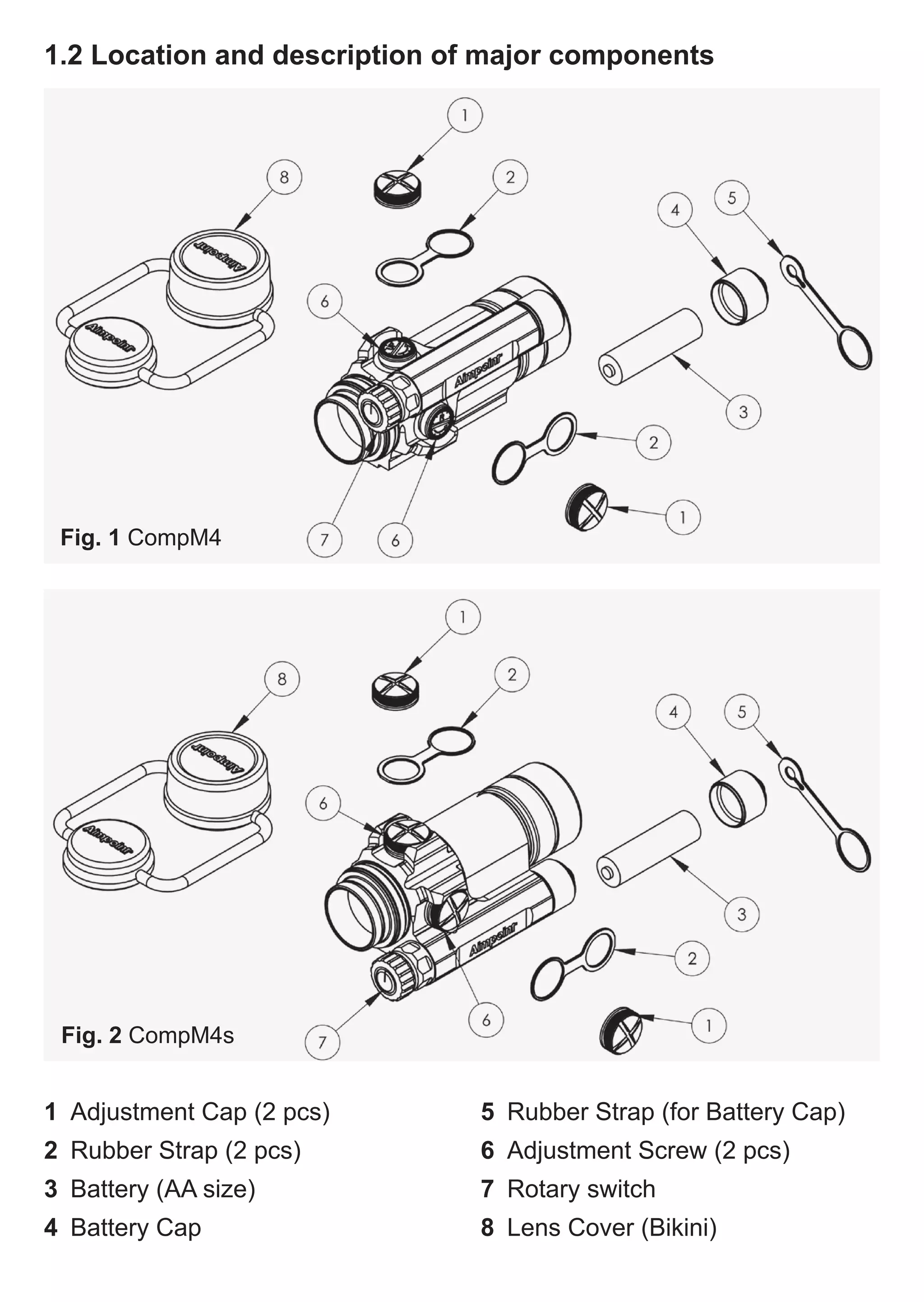 Instruction manual | Aimpoint CompM4 and CompM4s | Optics Trade | PDF