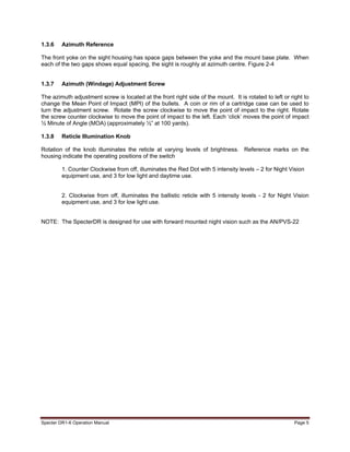 Instruction Manual | Elcan Specter DR 1.5-6x42 Riflescope | Optics ...