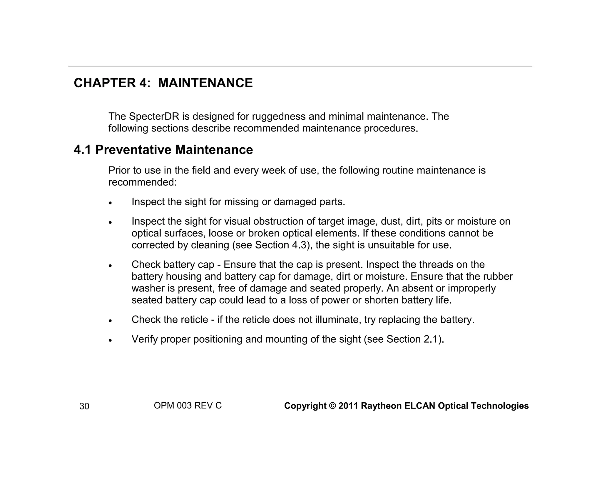 Instruction Manual | Elcan Specter DR 1-4x32 Riflescope | Optics Trade ...