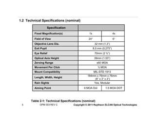 Instruction Manual | Elcan Specter DR 1-4x32 Riflescope | Optics Trade ...