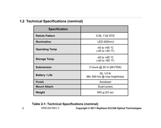 Instruction Manual | Elcan Specter DR 1-4x32 Riflescope | Optics Trade ...