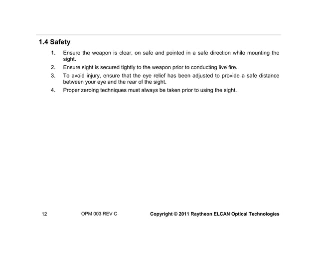 Instruction Manual | Elcan Specter DR 1-4x32 Riflescope | Optics Trade ...