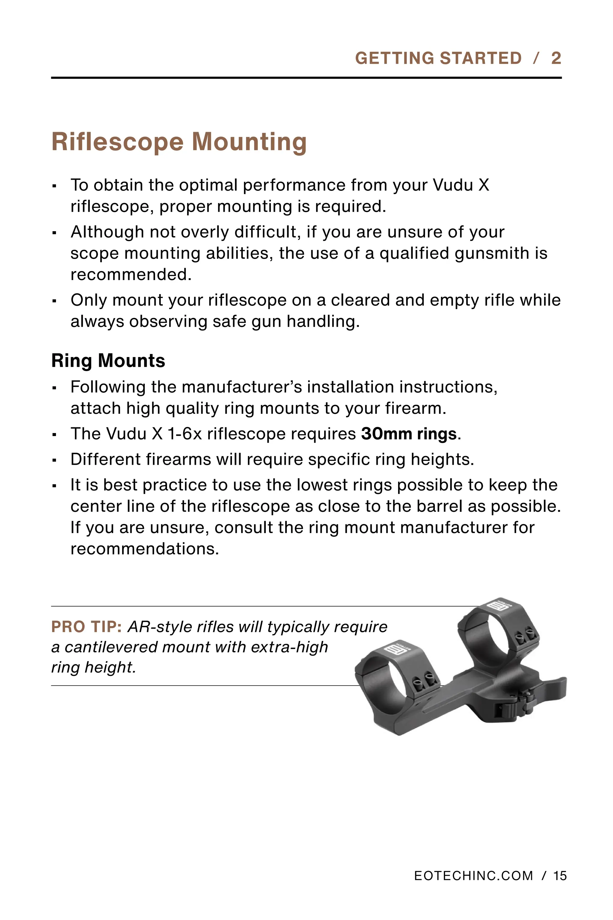 Instruction Manual | EOTech Vudu X 1-6x24 | Optics Trade | PDF