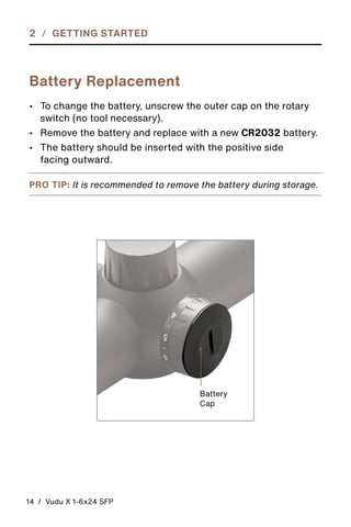 Instruction Manual | EOTech Vudu X 1-6x24 | Optics Trade | PDF