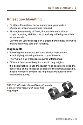 Instruction Manual | EOTech Vudu X 1-6x24 | Optics Trade | PDF