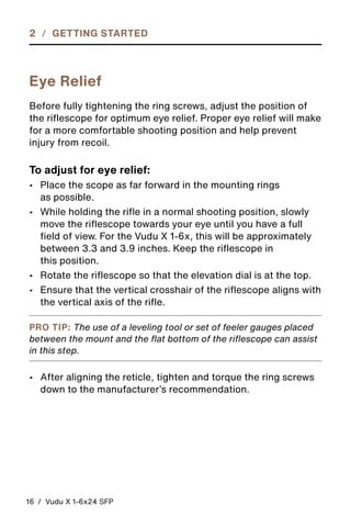 Instruction Manual | EOTech Vudu X 1-6x24 | Optics Trade | PDF