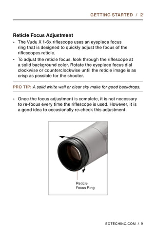 Instruction Manual | EOTech Vudu X 1-6x24 | Optics Trade | PDF