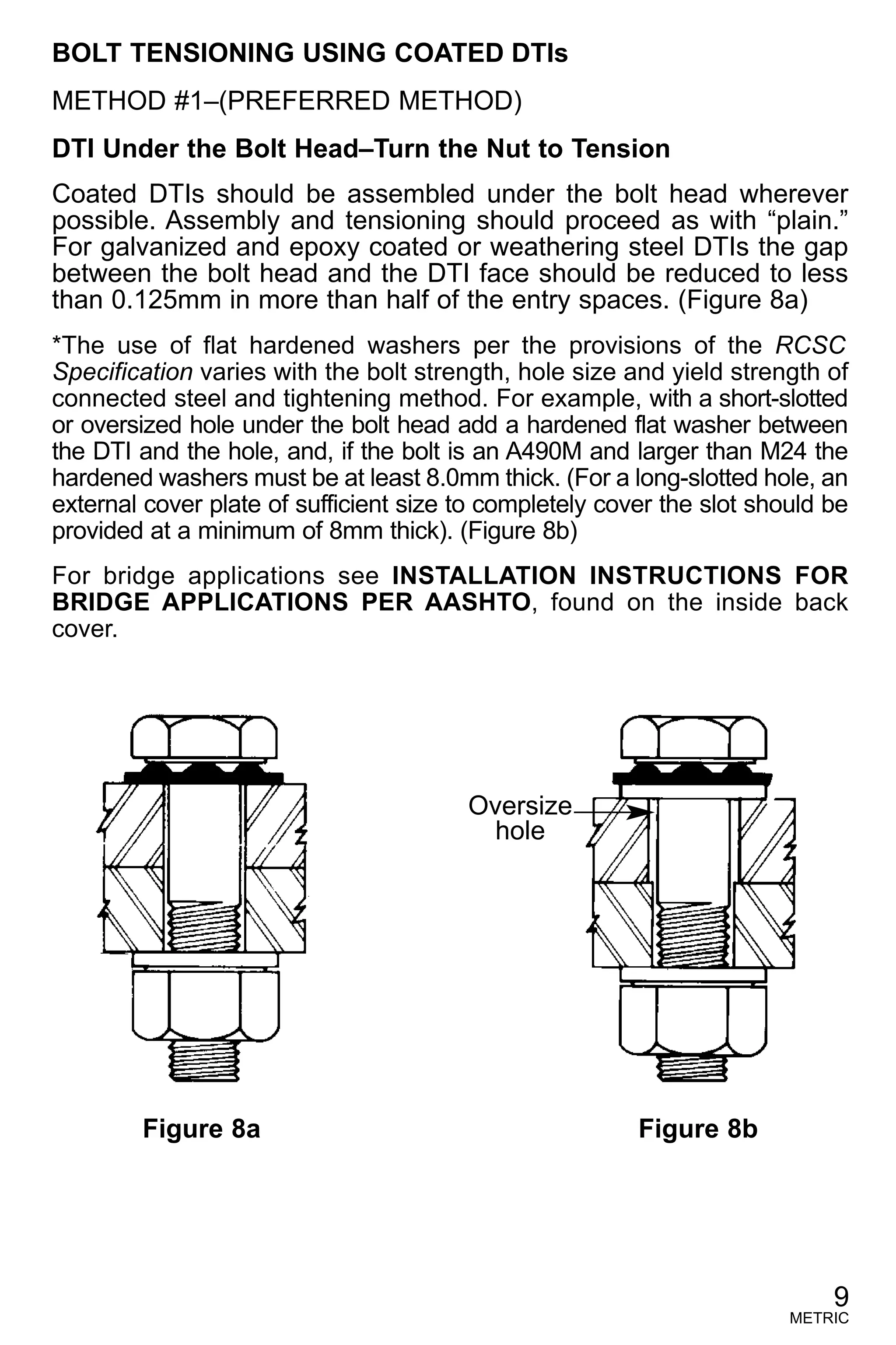Instruction manual for installing high strength bolts with direct ...