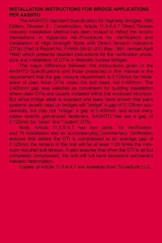 Instruction manual for installing high strength bolts with direct ...