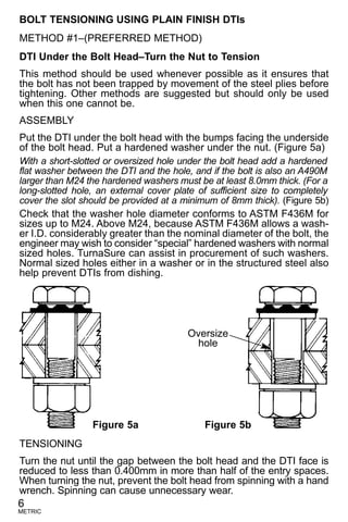 Instruction manual for installing high strength bolts with direct ...