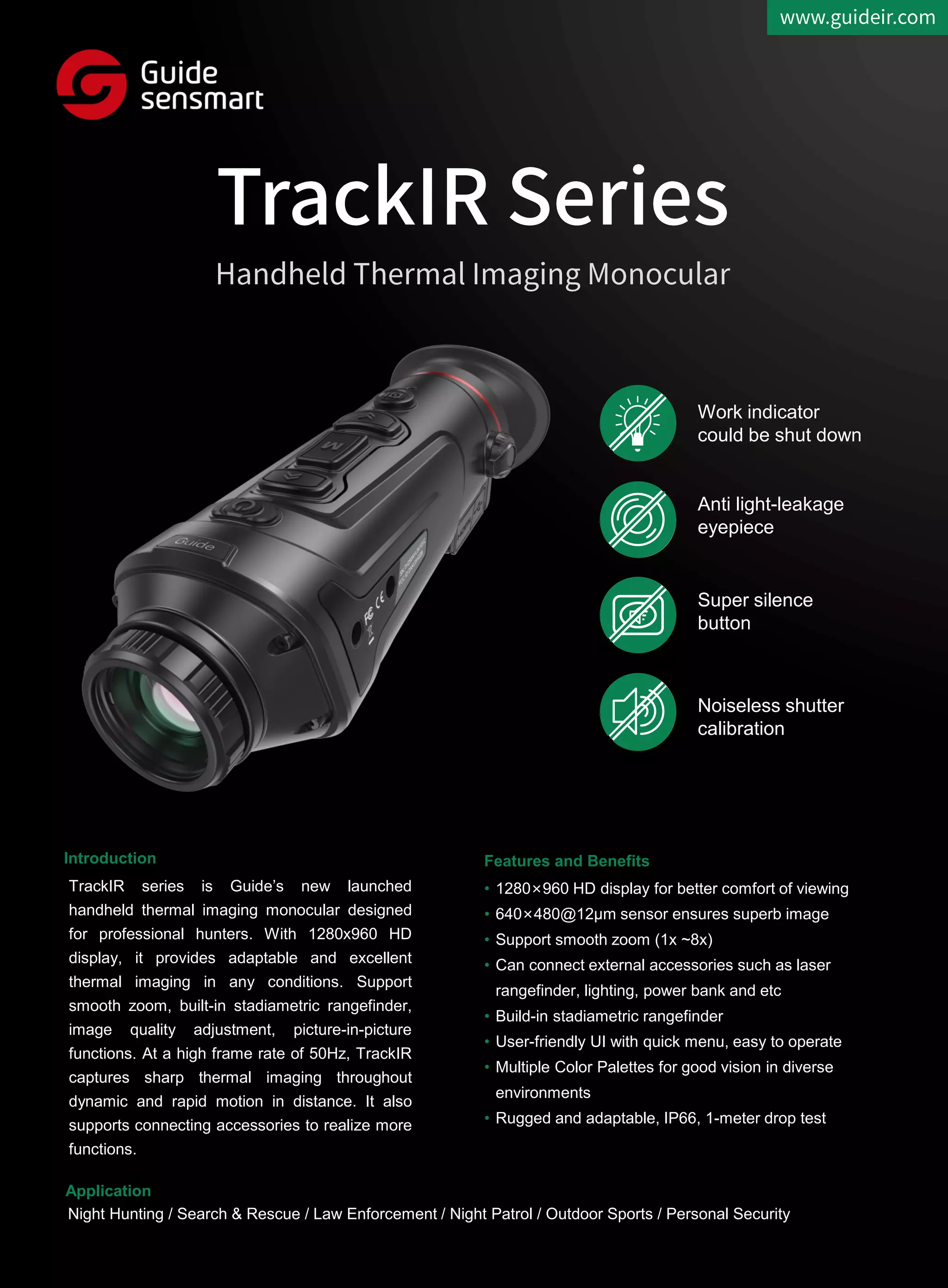 Instruction manual | Guide Track IR | Optics Trade | PDF