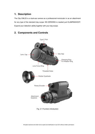 Instruction Manual | InfiRay CML25 | Optics Trade | PDF