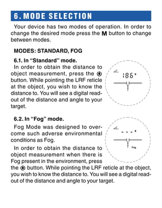 Instruction manual | Laser Ballistics Rangefinder Optics Trade | PDF