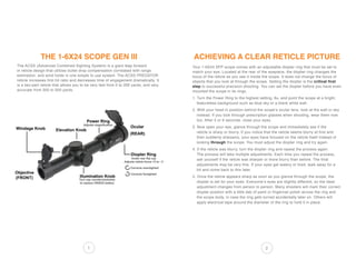 Instruction manual Primary Arms SLX6 1-6x24 SFP GEN III ACSS Predator | PDF