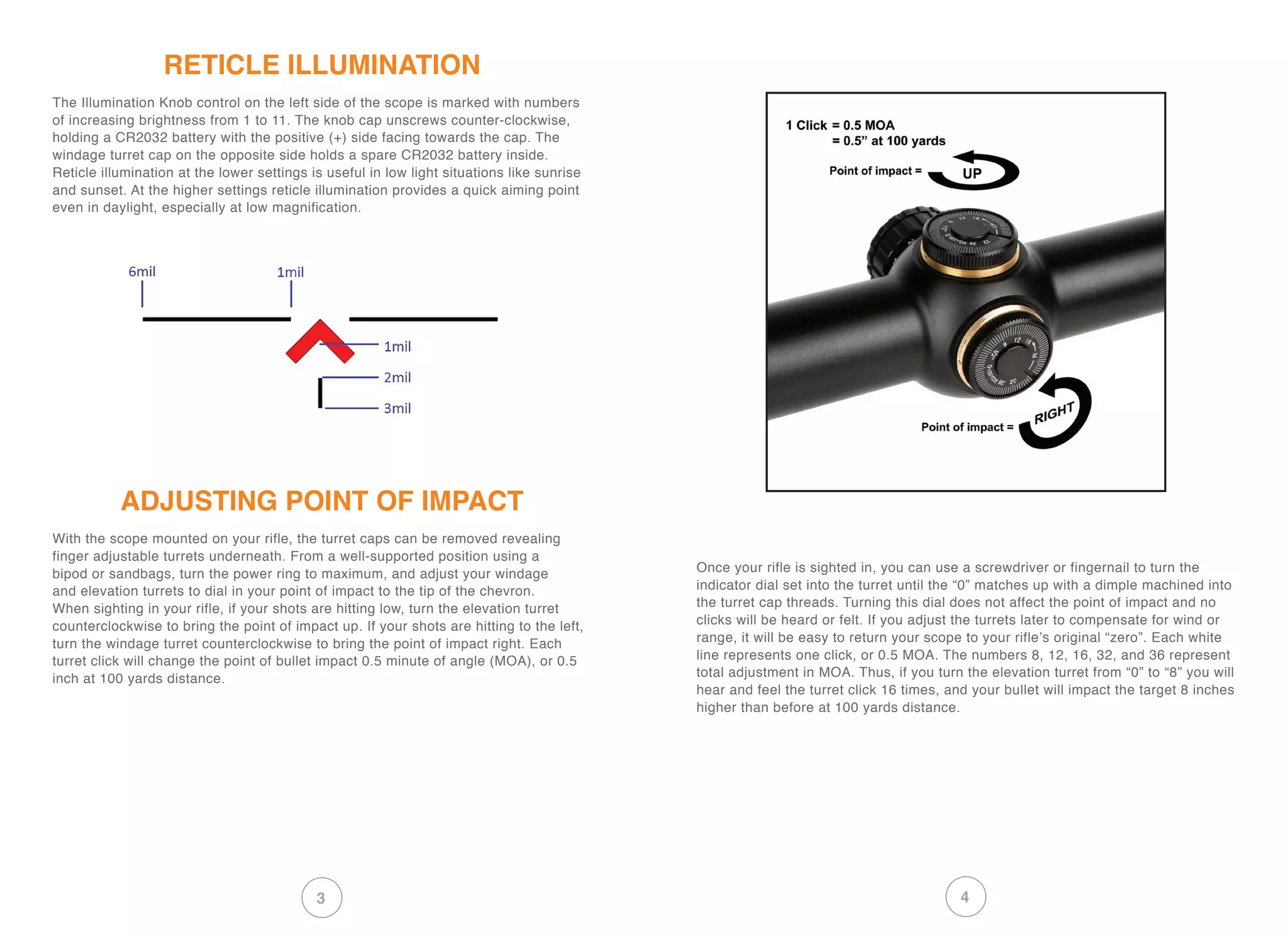 Instruction manual Primary Arms SLX6 1-6x24 SFP GEN III K.I.S.S. | PDF