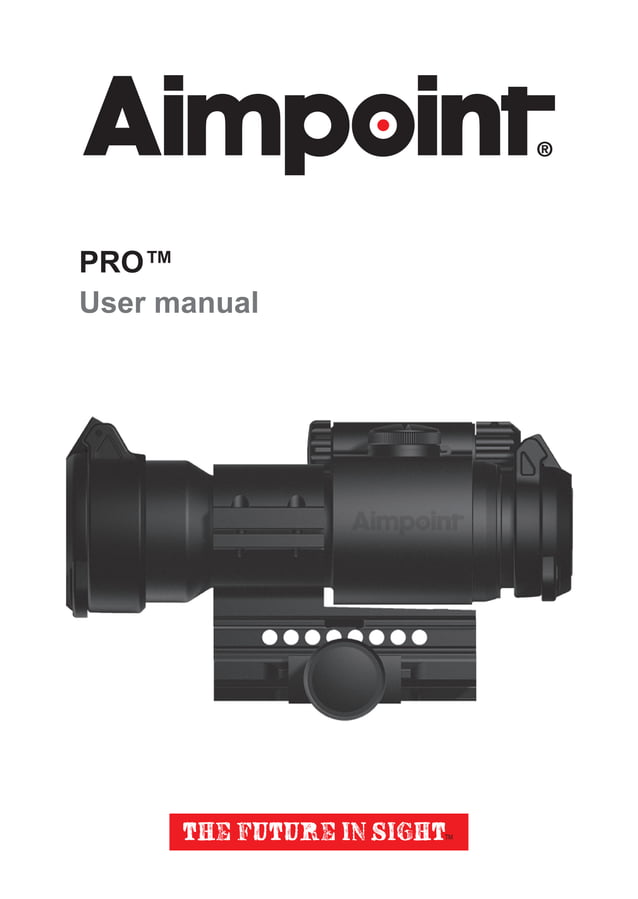 Instruction manual | Aimpoint PRO | Optics Trade | PDF | Arms ...