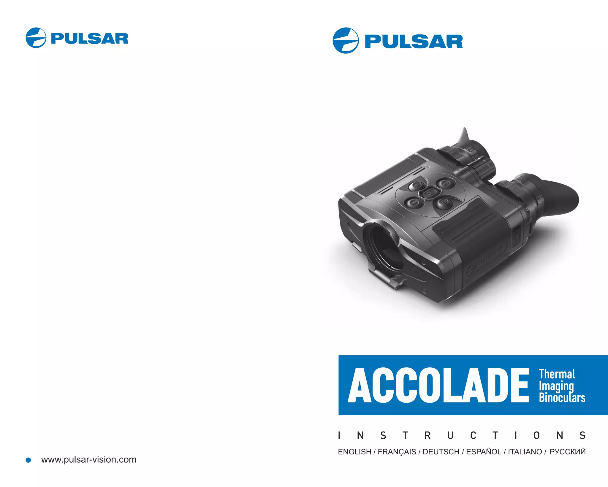 Instructions Manual | Pulsar Accolade XP50, XQ38 Thermal Imaging ...