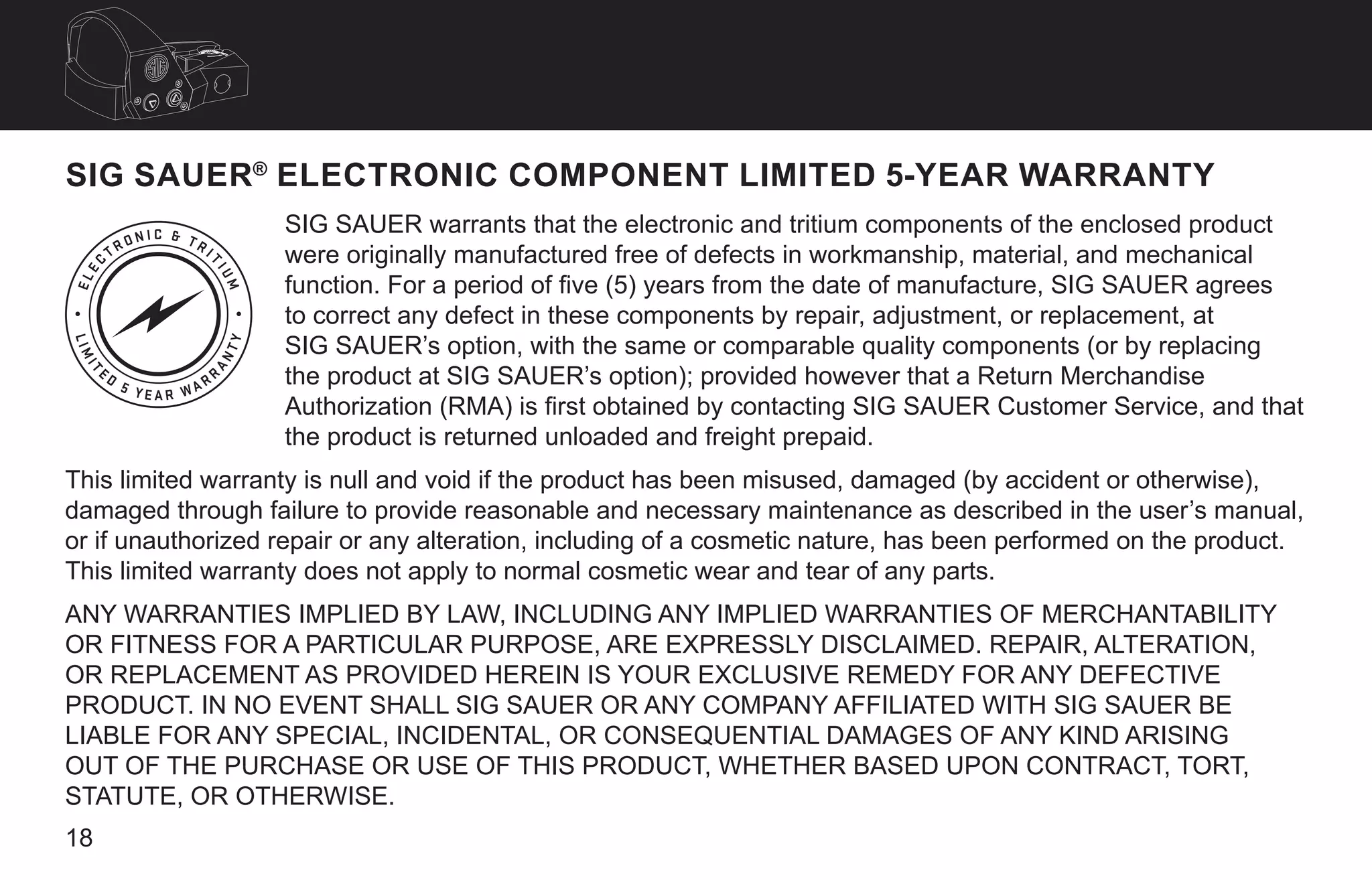 Instruction Manual | Sig Sauer Romeo1 PRO | Optics Trade | PDF