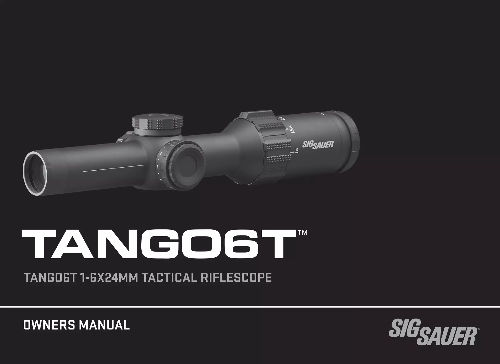 Instruction Manual | Sig Sauer Tango6T Riflescopes | Optics_Trade | PDF