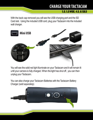 Instruction Manual | Tactacam 5.0, 5.0 Wide, 4.0, Solo | Optics Trade | PDF