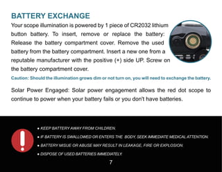 Instruction Manual | Vector Optics Scrapper Red Dot Sights | Optics ...