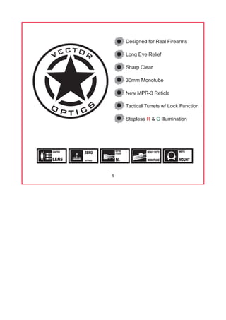 Instruction Manual | Vector Optics Sentinel Rifle Scopes | Optics Trade ...