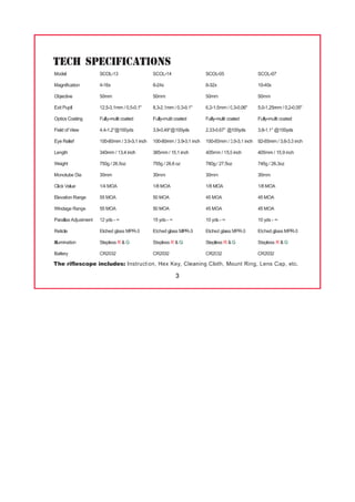 Instruction Manual | Vector Optics Sentinel Rifle Scopes | Optics Trade ...