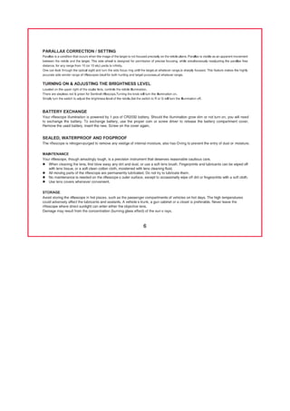Instruction Manual | Vector Optics Sentinel Rifle Scopes | Optics Trade ...