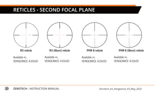 Instruction Manual | ZeroTech Vengeance Riflescopes | Optics Trade | PDF