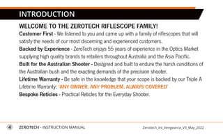 Instruction Manual | ZeroTech Vengeance Riflescopes | Optics Trade | PDF