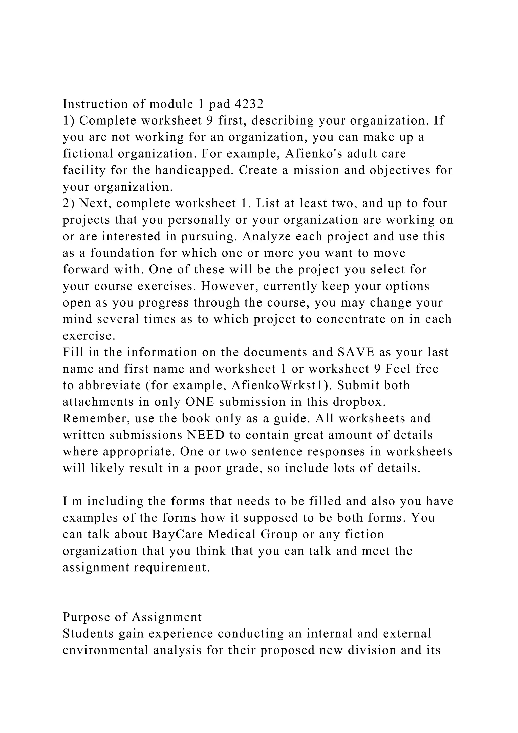 Instruction of module 1 pad 42321) Complete worksheet 9 first, d.docx