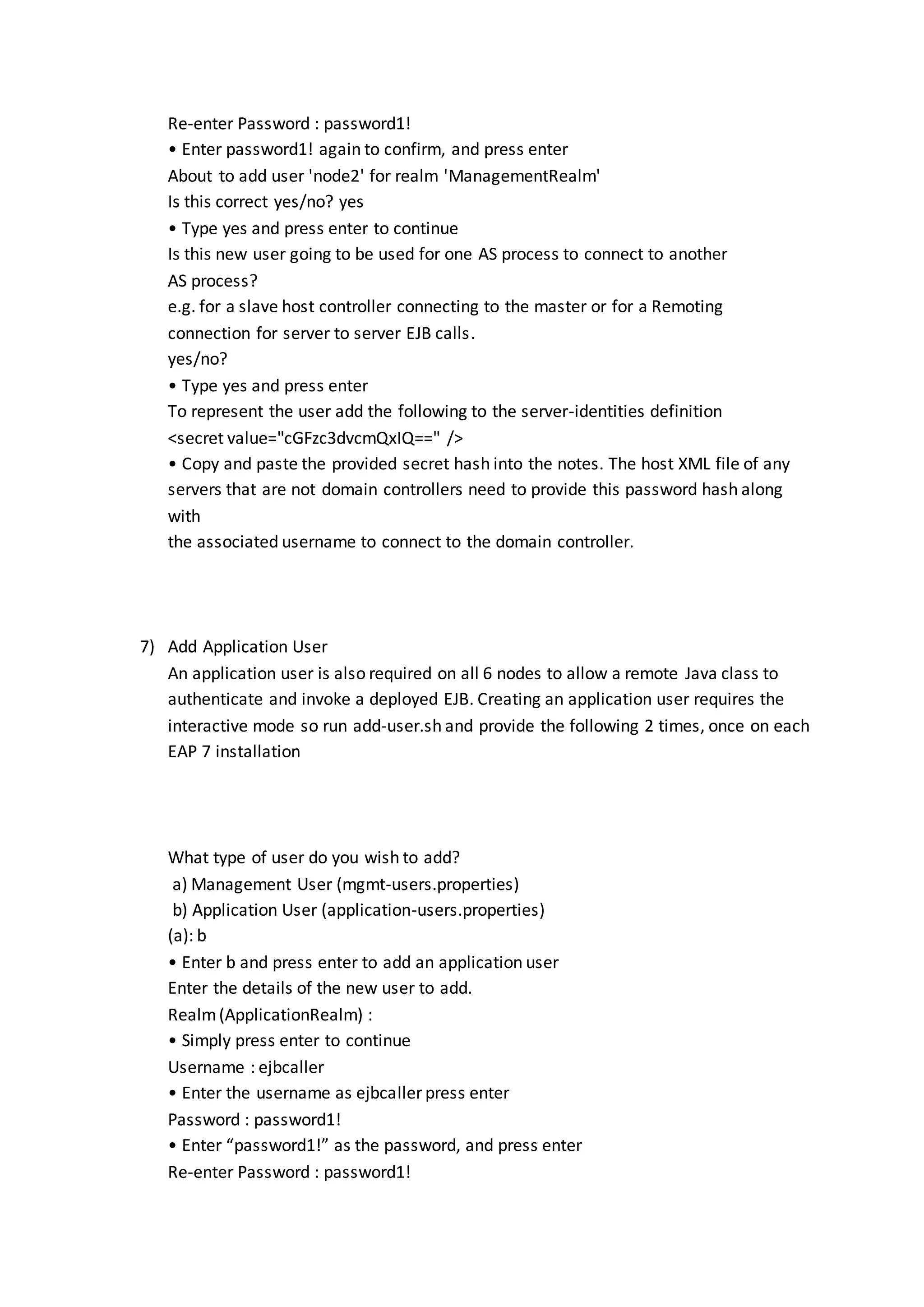 Instruction on creating a cluster on jboss eap environment | DOCX