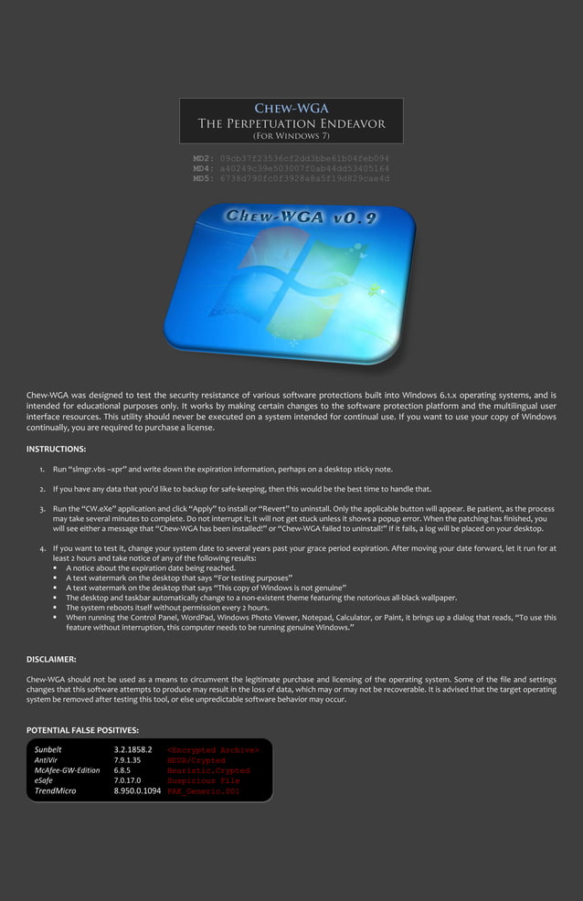 Instructions CW | PDF