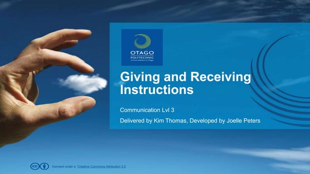 Giving and Receiving Instructions Powerpoint Presentation | PPTX