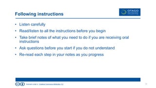 Giving and Receiving Instructions Powerpoint Presentation | PPTX