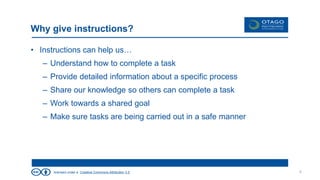 Giving and Receiving Instructions Powerpoint Presentation | PPTX