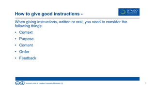 Giving and Receiving Instructions Powerpoint Presentation | PPTX