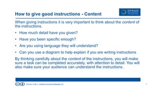 Giving and Receiving Instructions Powerpoint Presentation | PPTX