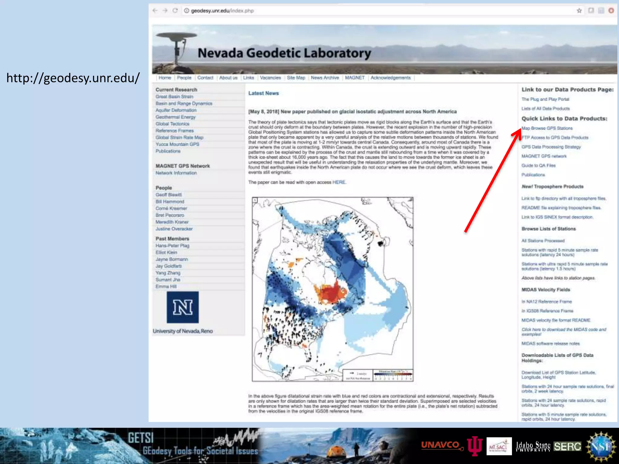 Accessing GPS data on NGL website | PPTX