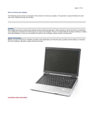 Instructions replacing-lcd-display | PDF