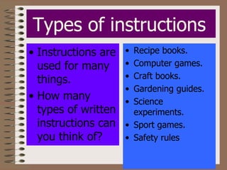 Instructions | PPT