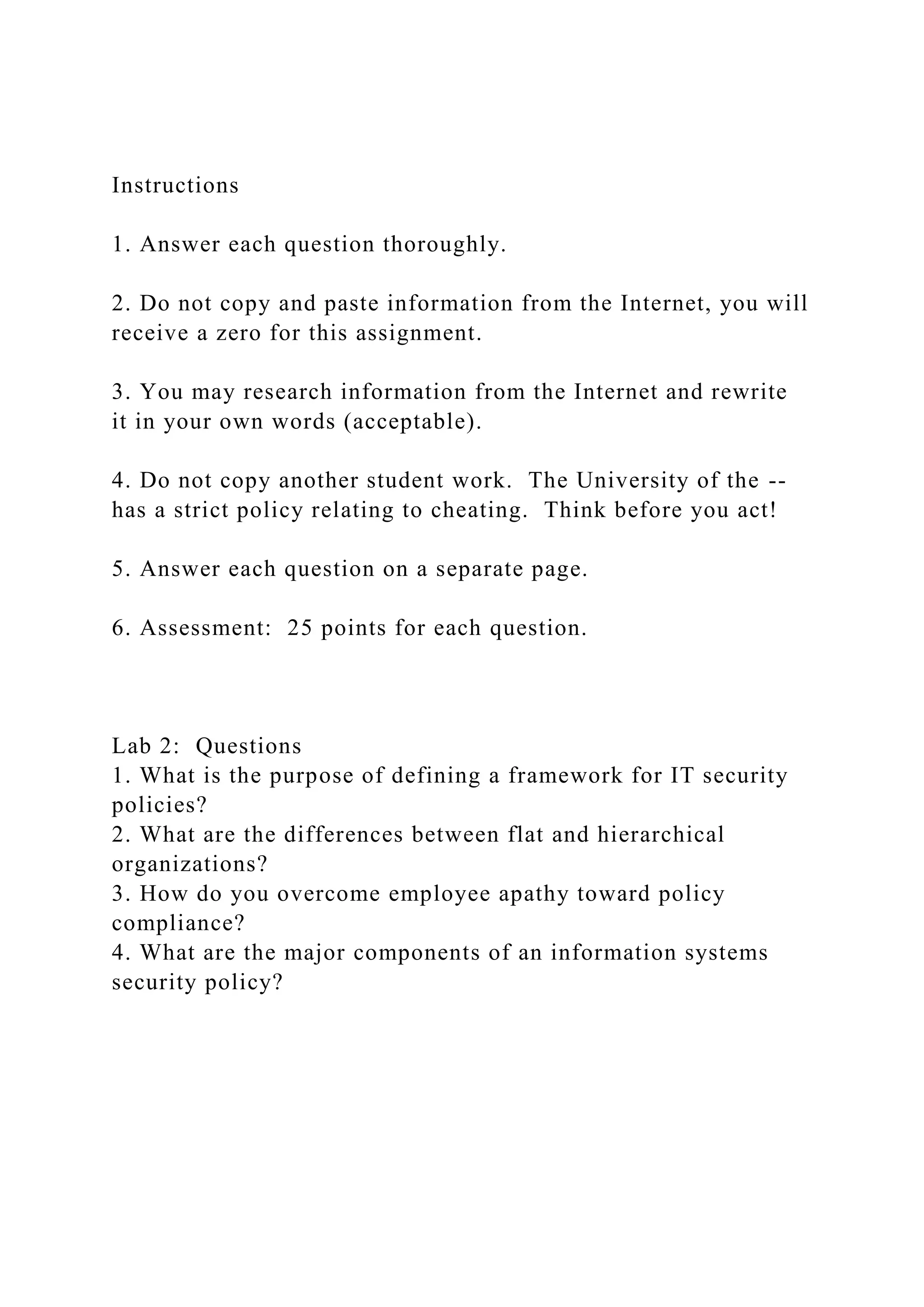 Instructions1. Answer each question thoroughly.2. Do not c.docx
