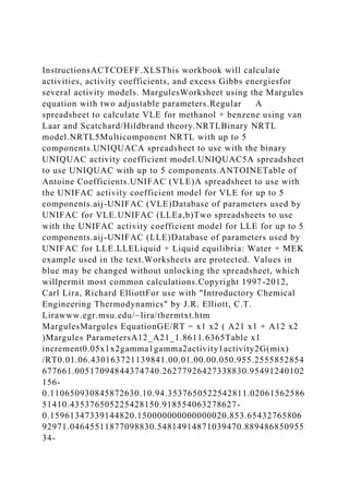 InstructionsACTCOEFF.XLSThis workbook will calculate activities, a.docx