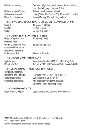 Instructions AIMPOINT ECOS-O Sight Micro T-1, Mount | Optics Trade | PDF