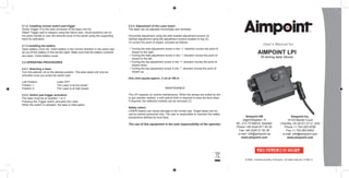 Instructions AIMPOINT LPI | Optics Trade | PDF | Arms & Ammunition ...