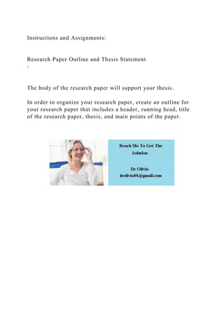Instructions and AssignmentsResearch Paper Outline and Thesis.docx