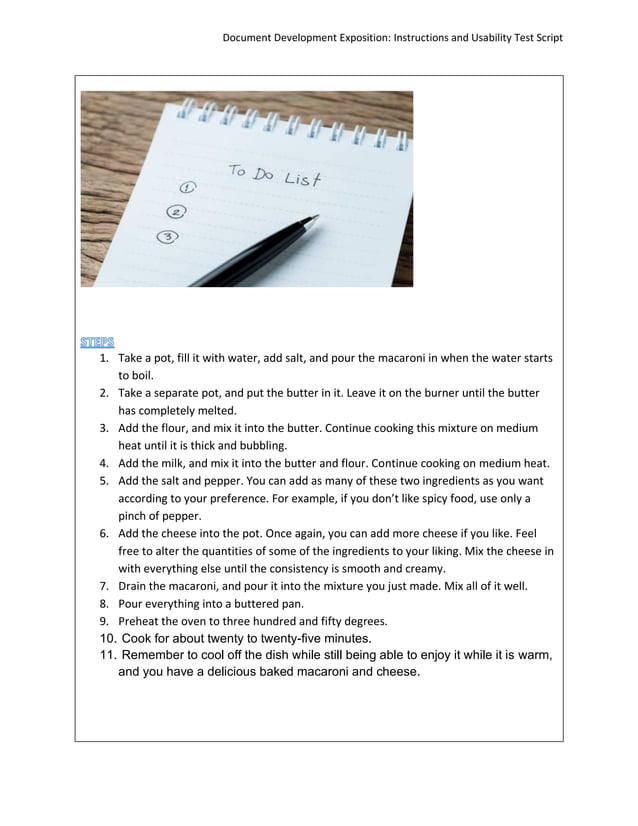 Instructions and usability test script - trim rizvanolli | PDF ...