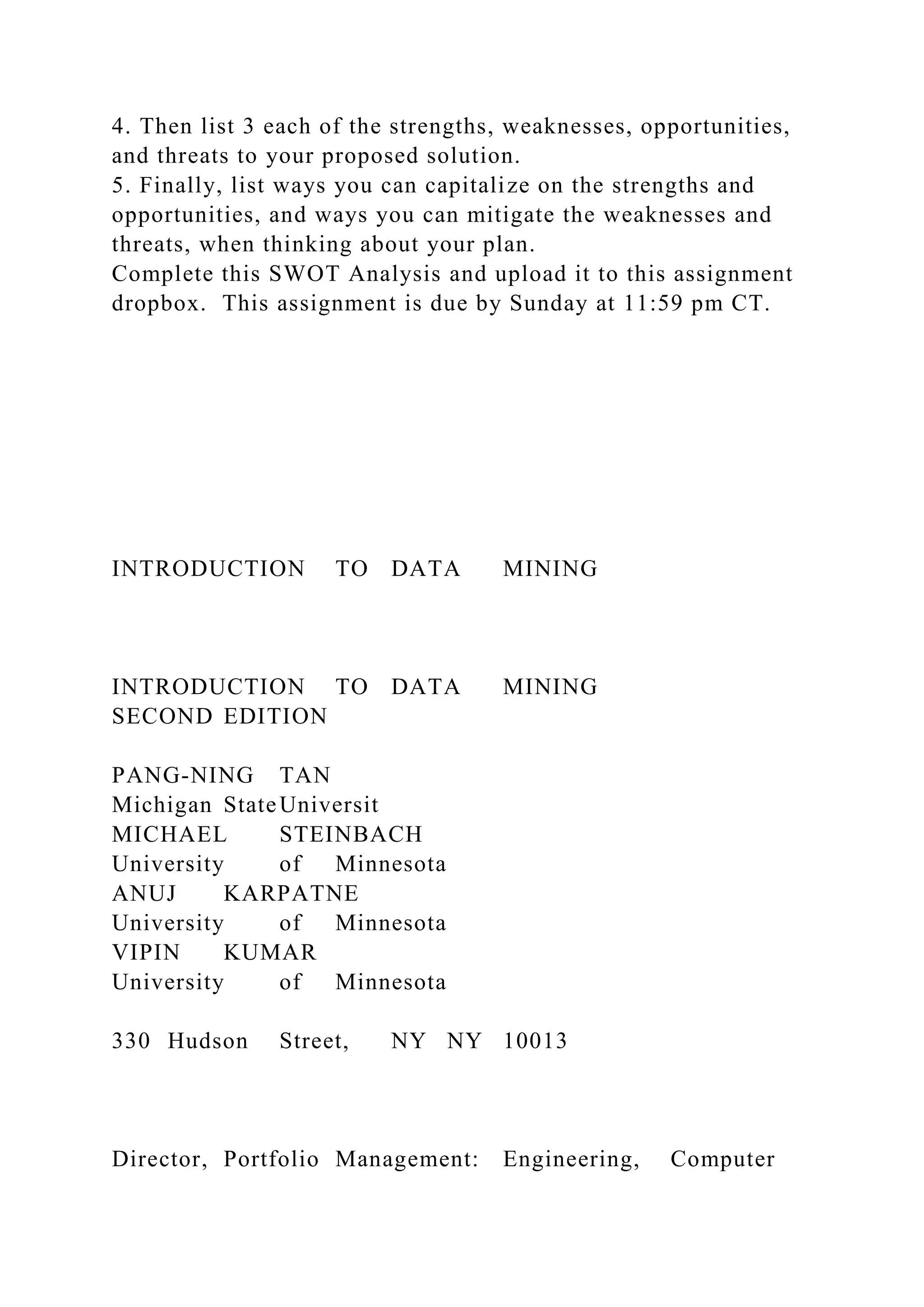 InstructionsA SWOT analysis is used as a strategic planning tech.docx